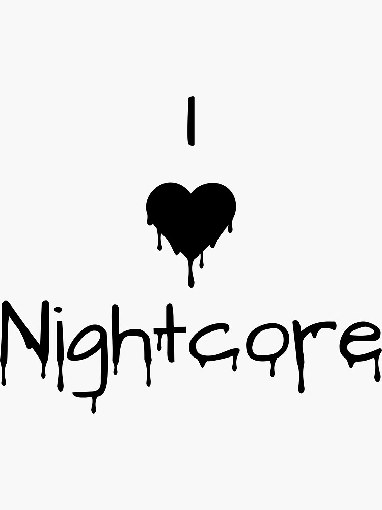 "Nightcore" Sticker by Tilofus | Redbubble