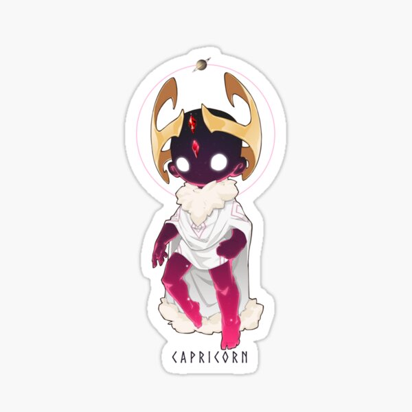 "Zodiac Sign: Capricorn in Character Form" Sticker for Sale by ...
