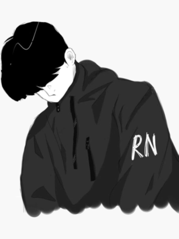 "Faceless Boy" Sticker by Libramatic | Redbubble