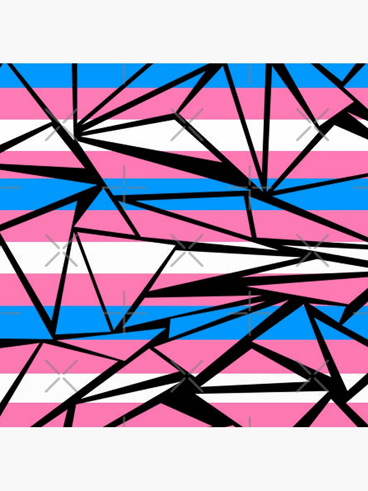"Triangle Pattern || LGBTQ+ (Transgender)" Sticker for Sale by Moka898 ...