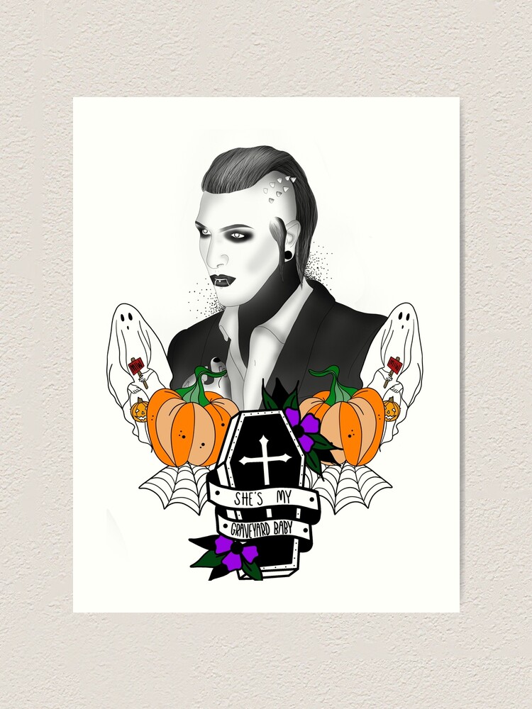 "Chris Motionless Traditional Illustration" Art Print for Sale by ...