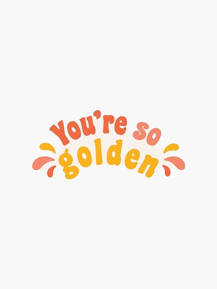 "Golden " Sticker for Sale by janastickers | Redbubble