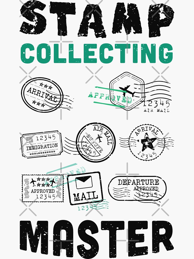 "Stamp collecting master design / stamp collecting gift idea / stamps ...