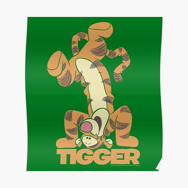 "Winnie The Pooh Tigger Upside Down Portrait " Poster by Georgiank ...