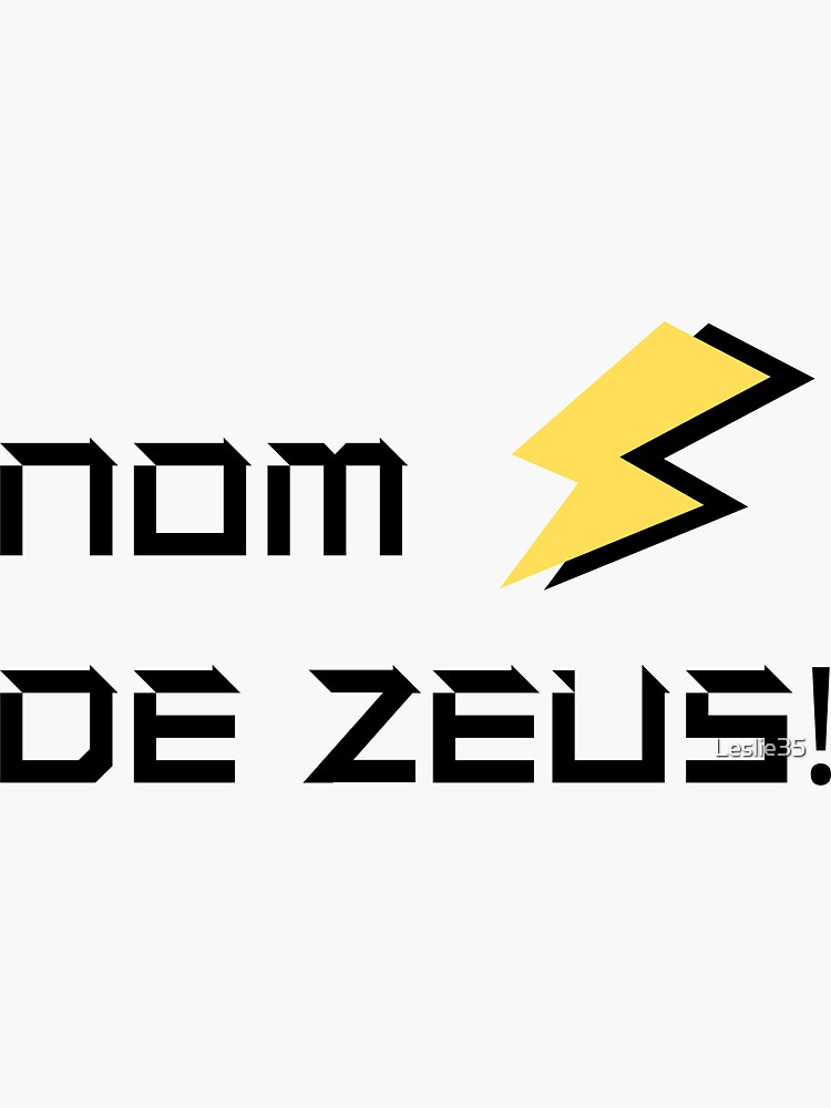 "Zeus name" Sticker for Sale by Leslie35 | Redbubble