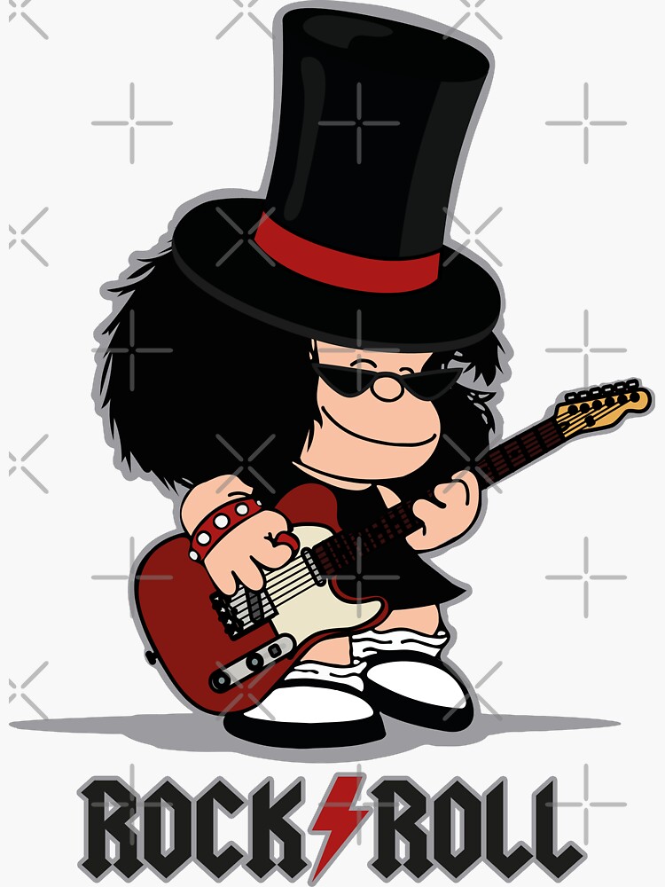 Pegatina «Mafalda Rockera» de 11UponaTime | Redbubble