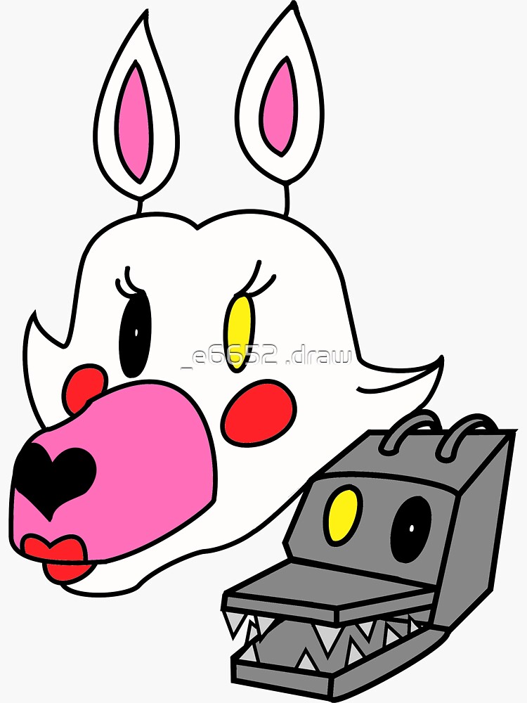 "Cute Head Mangle [FNAF]" Sticker for Sale by ennio01 | Redbubble