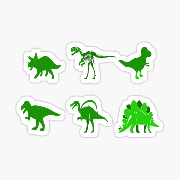 "Cute Dinosaurs Stickers Prehistoric Animals " Sticker for Sale by ...