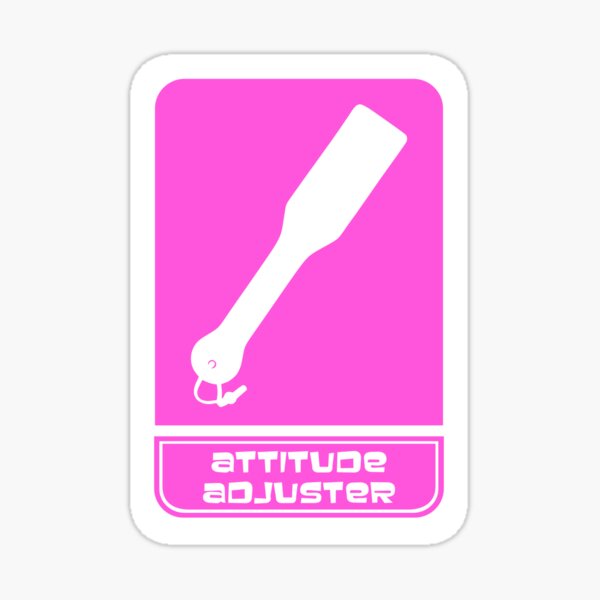 "Paddle Tag (Attitude Adjuster)" Sticker for Sale by MyRedBottom ...