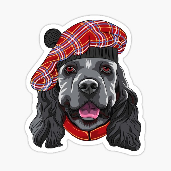 "amercican cocker spaniel hipster" Sticker by GSartndesign | Redbubble