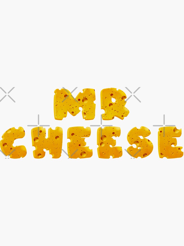 "Mr Cheese" Sticker for Sale by MAZAX | Redbubble