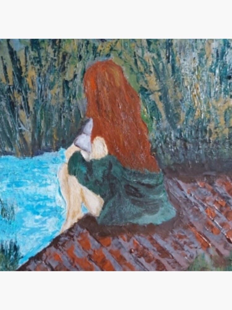 "RED READING LADY" Poster by asmasrose1 | Redbubble