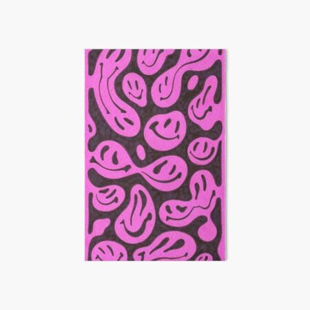 "Pink Melted Smiley Face Psychedelic Pattern" Art Board Print for Sale ...