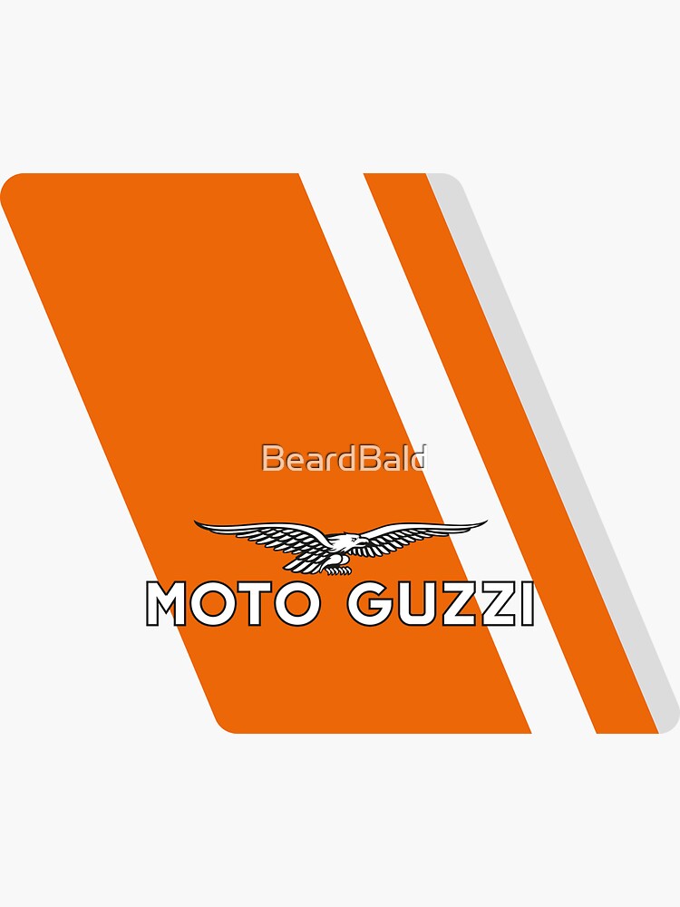 "V7 Guzzi Special Orange (update)" Sticker for Sale by BeardBald ...