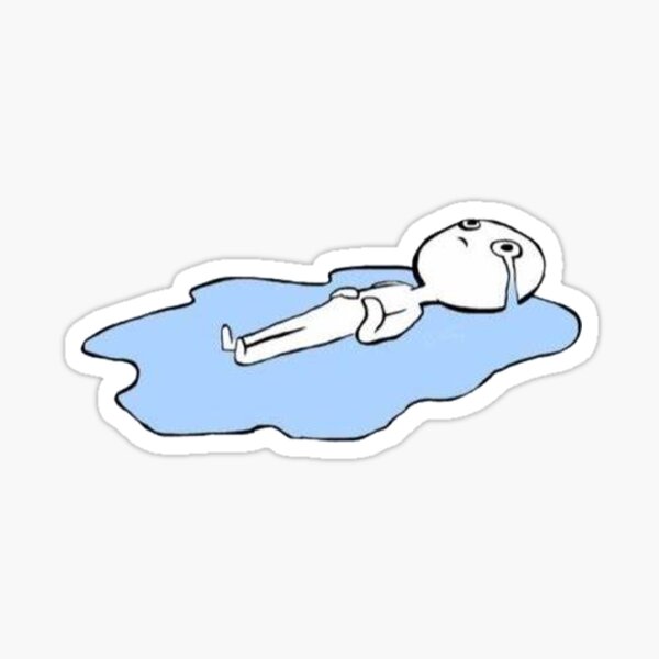 "crying meme" Sticker for Sale by capncharlie | Redbubble