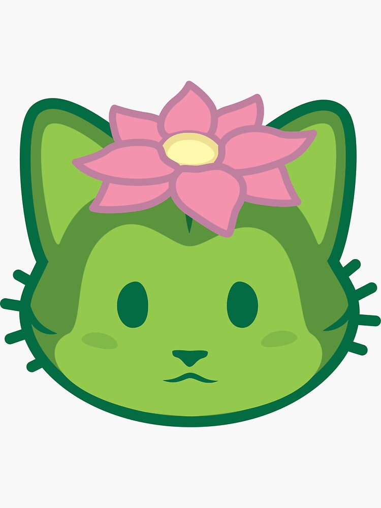 "Cat-tus Cat Portrait" Sticker by RockhopperGames | Redbubble