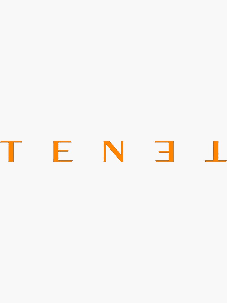" TENET LOGO ORANGE" Sticker by NEGOZIO | Redbubble