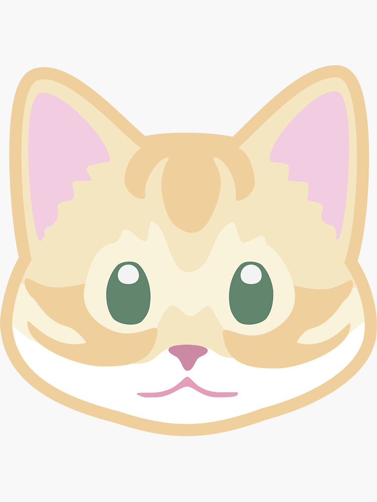 "Mango Cat Portrait" Sticker by RockhopperGames | Redbubble