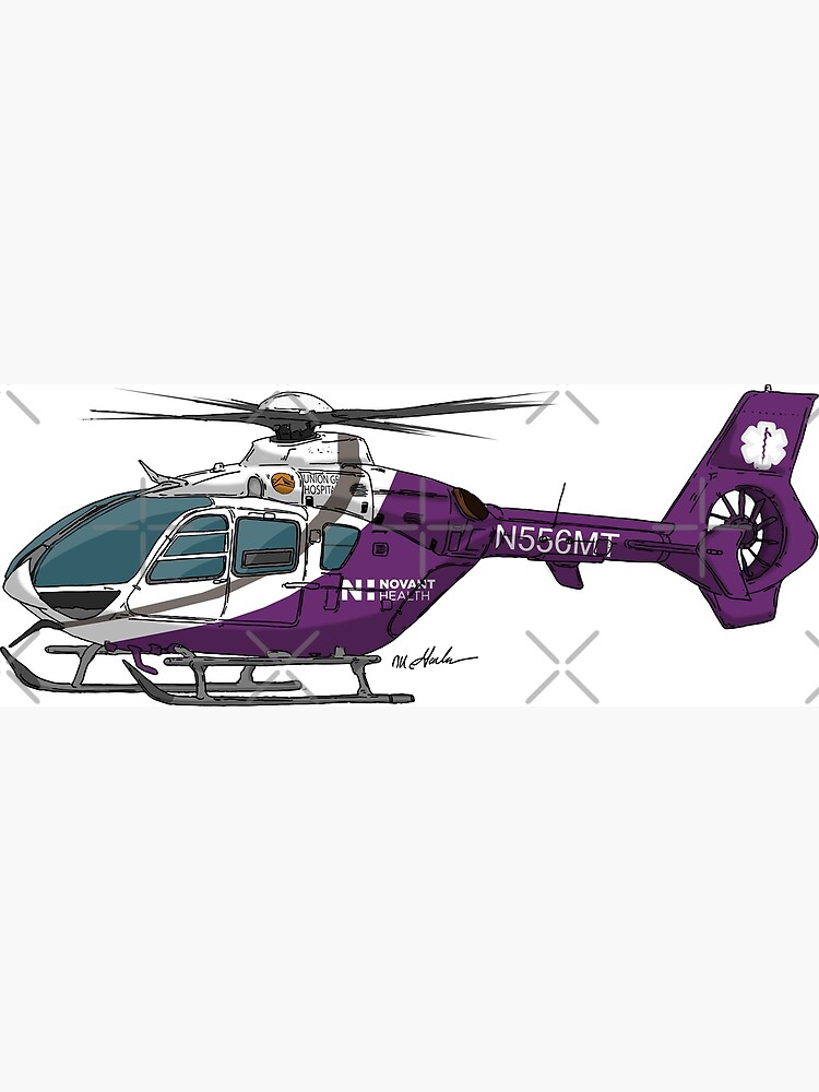 "Airbus EC135T2 N556MT Medevac Helicopter Novant Health" Poster for ...