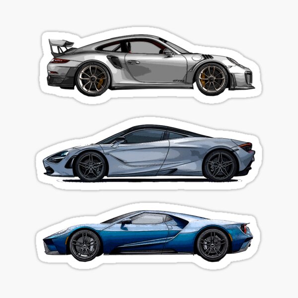 "Supercar Collection " Sticker for Sale by BasicWear | Redbubble