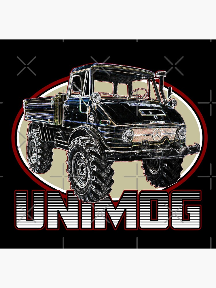 "UNIMOG oldschool (black background)" Art Print for Sale by Groenendijk ...