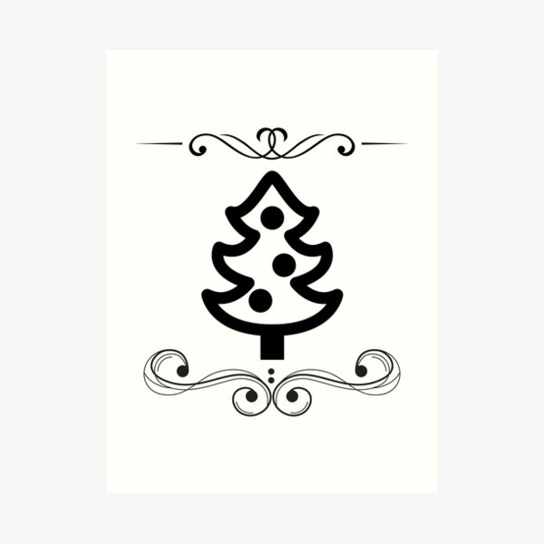 "Simple Christmas Tree Logo" Art Print for Sale by RGVDesigns | Redbubble