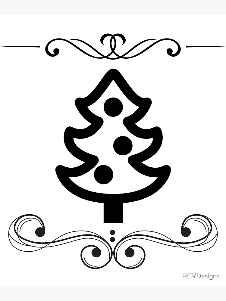 "Simple Christmas Tree Logo" Art Print for Sale by RGVDesigns | Redbubble