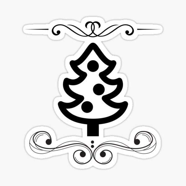 "Simple Christmas Tree Logo" Sticker by RGVDesigns | Redbubble