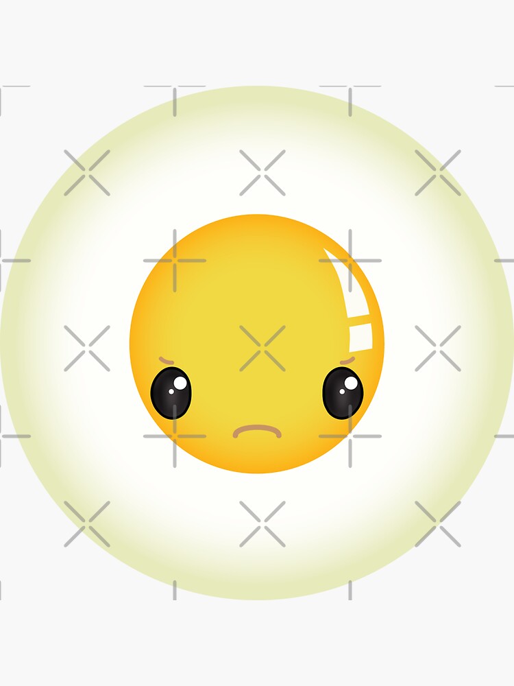 "Grumpy Egg" Sticker by Figuros | Redbubble