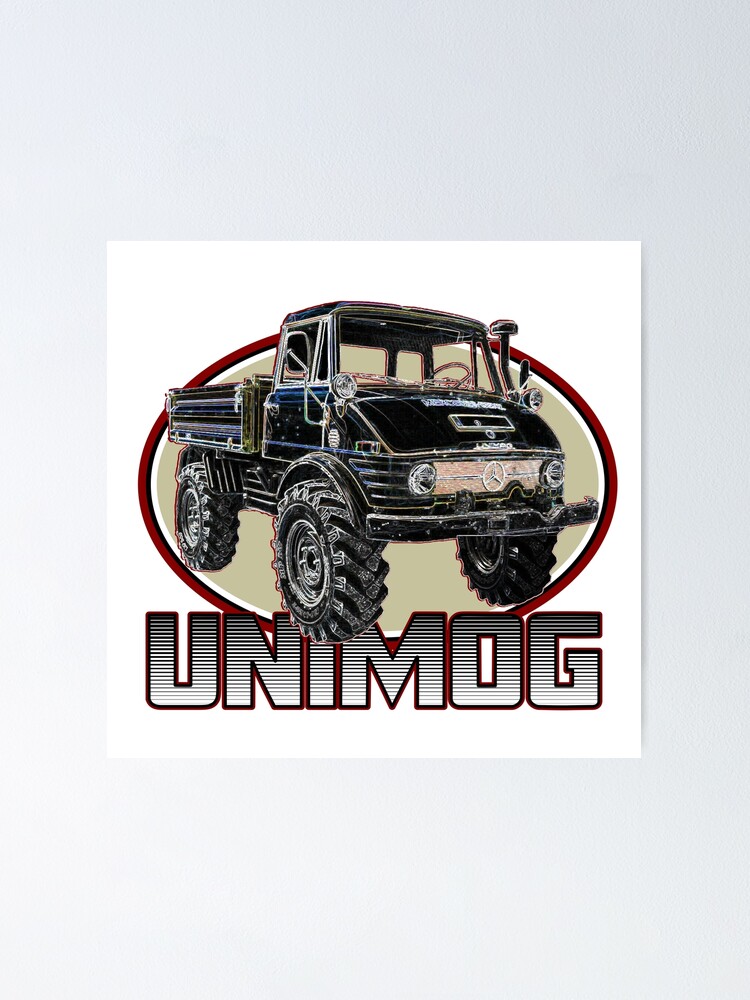 "UNIMOG oldschool" Poster for Sale by Groenendijk | Redbubble