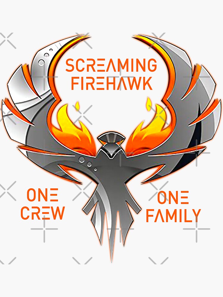 "Vintage Style Screaming Firehawk" Sticker for Sale by ecdato | Redbubble