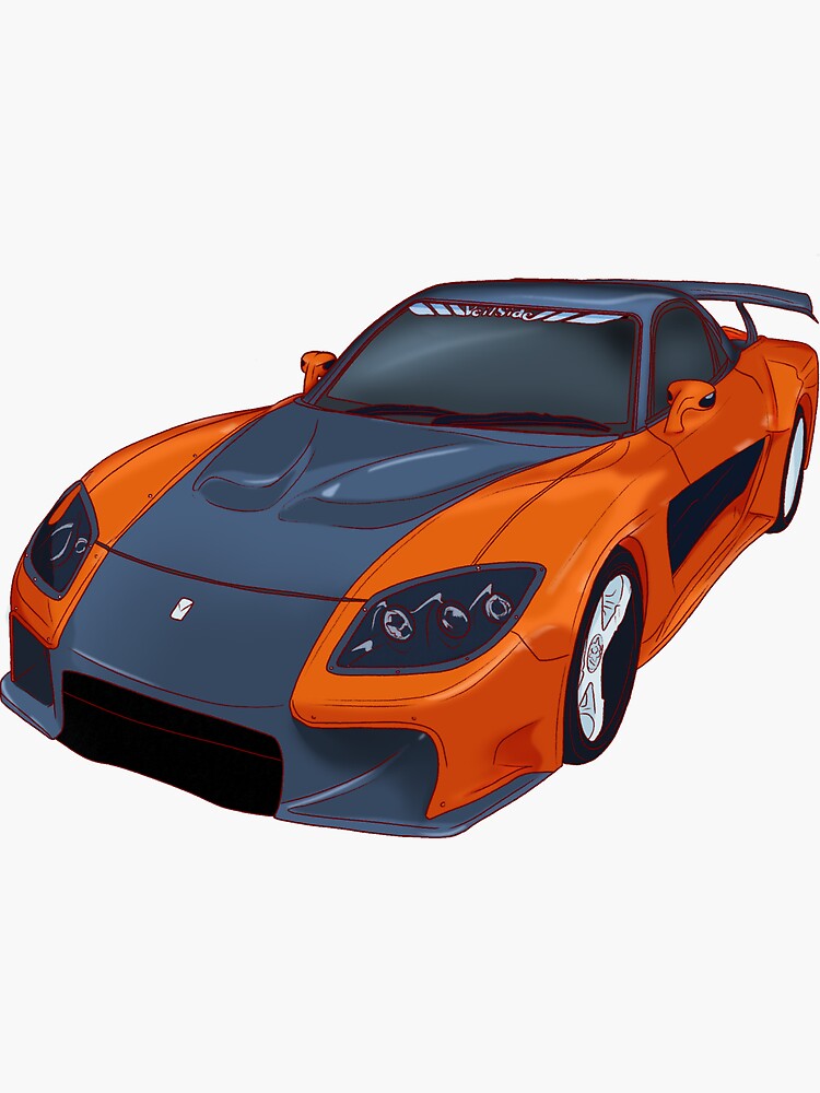 "Han’s Mazda rx-7" Sticker for Sale by ickkyvickie | Redbubble