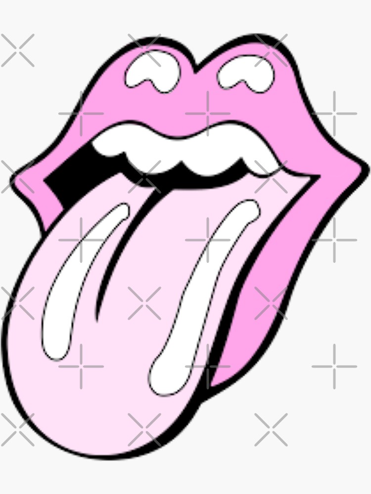 "Pink tongue" Sticker by Als10806 | Redbubble