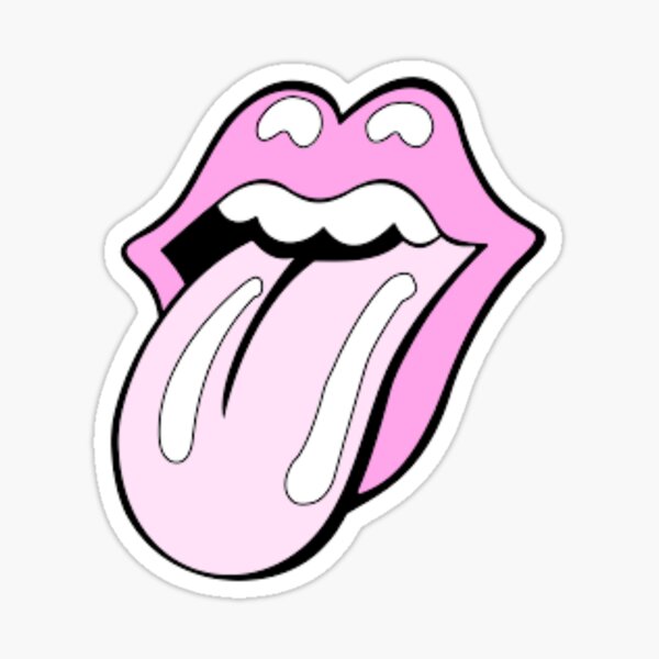 "Pink tongue" Sticker by Als10806 | Redbubble