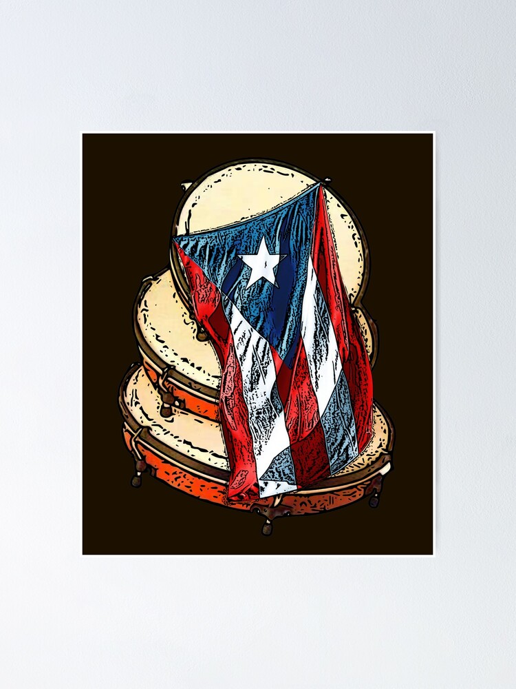 "Puerto Rican Pleneras and Flag" Poster for Sale by liamaris | Redbubble