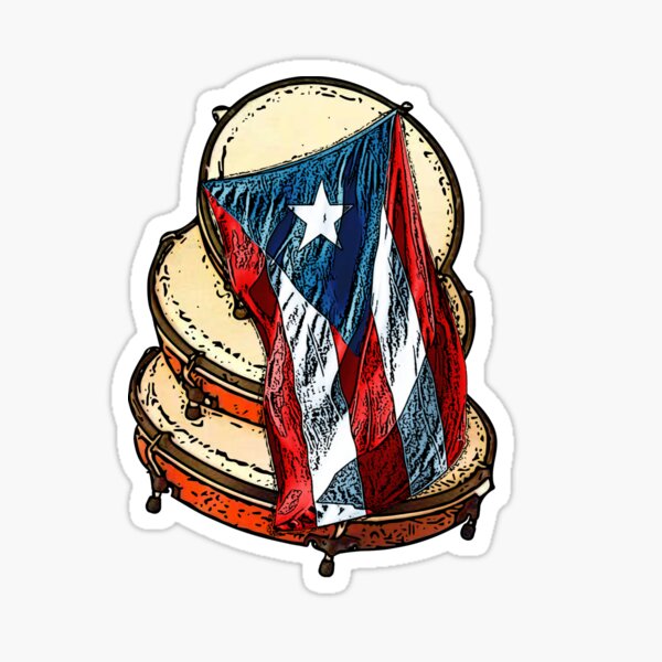 "Puerto Rican Pleneras and Flag" Sticker for Sale by liamaris | Redbubble