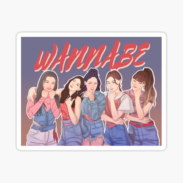 "Wannabe Itzy" Sticker by Karolinpenguin | Redbubble