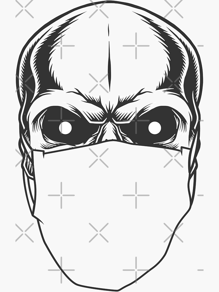 "covid 19 skull mask corona mask skull " Sticker for Sale by zacboura ...