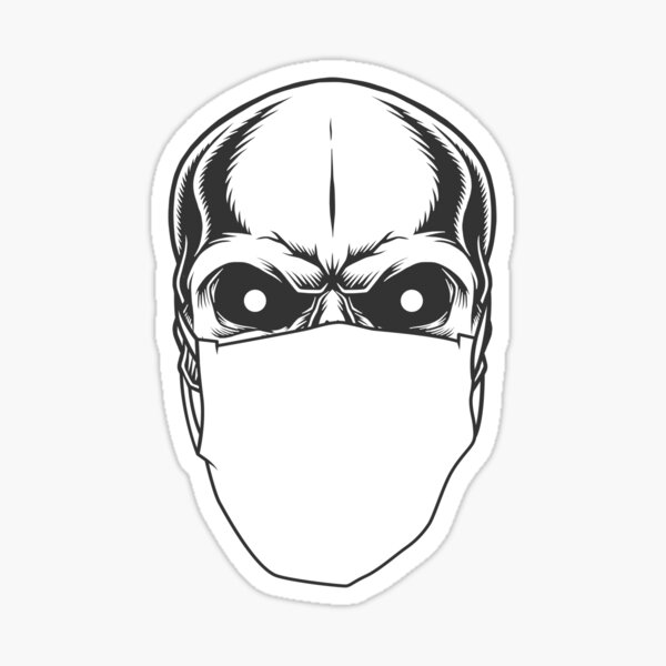 "covid 19 skull mask corona mask skull " Sticker for Sale by zacboura ...
