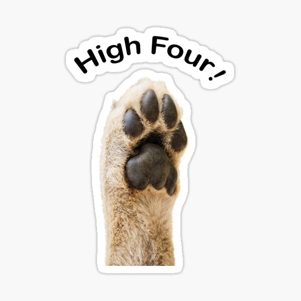 "High four!" Sticker for Sale by PantheraOnca | Redbubble