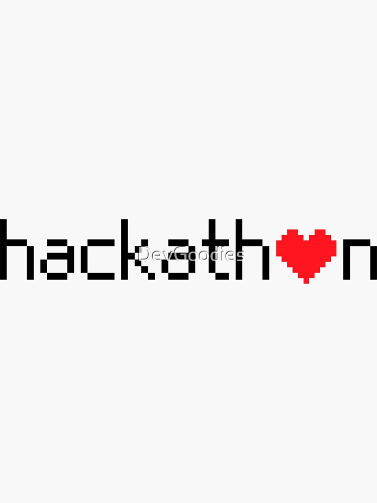 "Hackathon" Sticker for Sale by DevGoodies | Redbubble