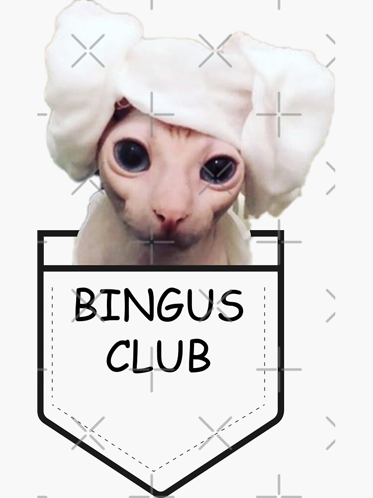"bingus club pocket" Sticker for Sale by Ashi17 | Redbubble