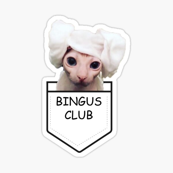 "bingus club pocket" Sticker for Sale by Ashi17 | Redbubble