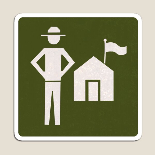 "Outdoor Recreational Park Ranger Road Sign" Magnet for Sale by ...