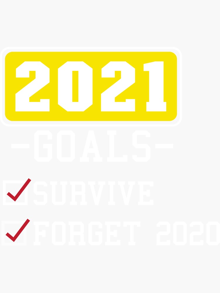 Pegatina «Metas 2021 Año Nuevo Lista de verificación Resolución Adiós ...