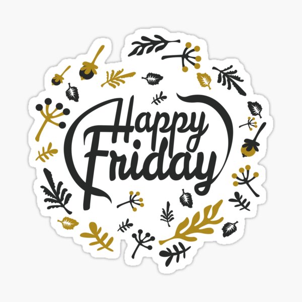"Happy Friday Black Friday design Very beautiful" Sticker by Salman ...