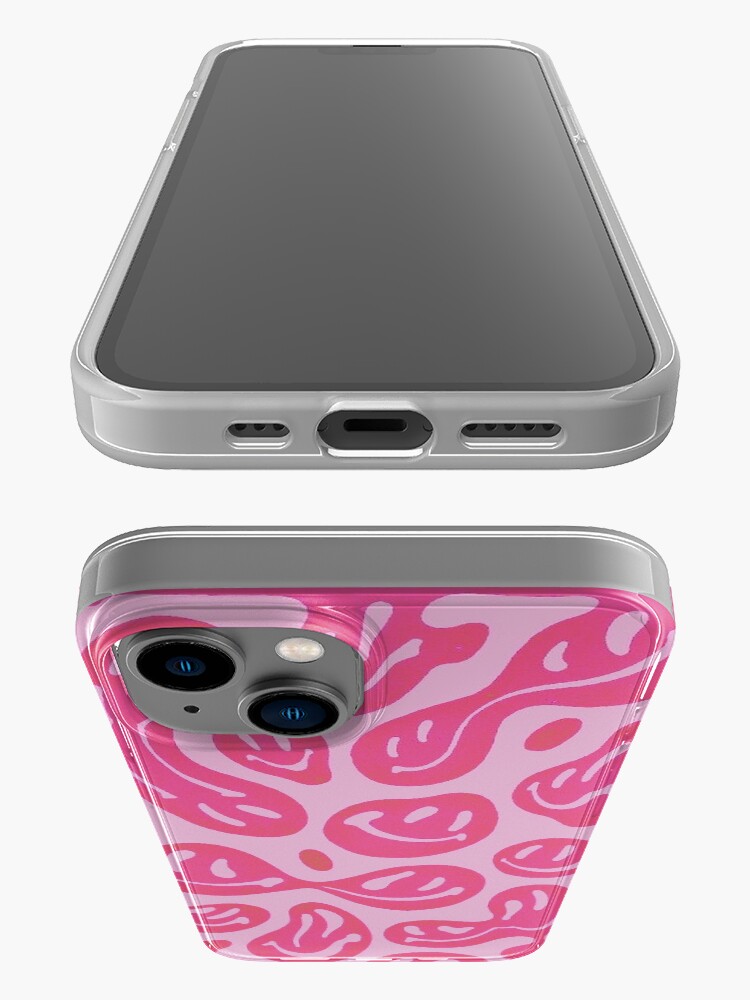 "Hot Pink Melted Smiley Face Psychedelic Pattern " iPhone Case for Sale ...