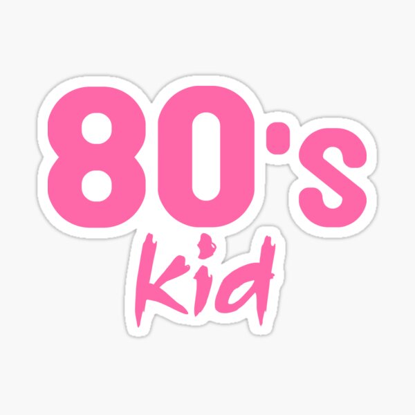 "80 kid pink retro" Sticker by Kharotus | Redbubble