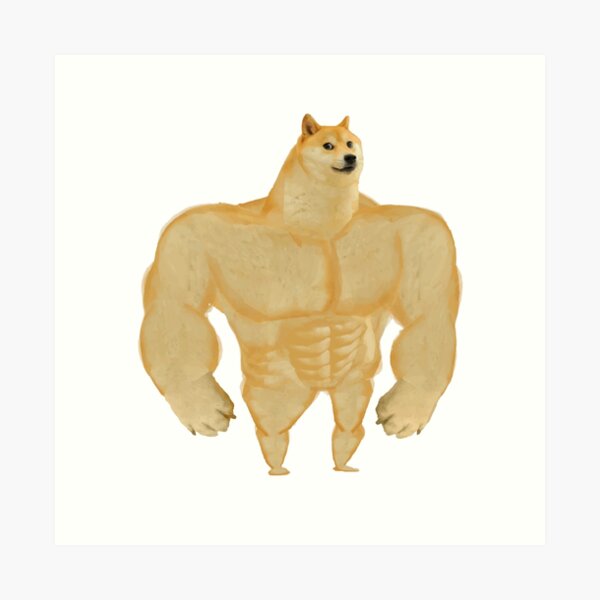 "Buff Doge meme" Art Print by FulllHDeni | Redbubble