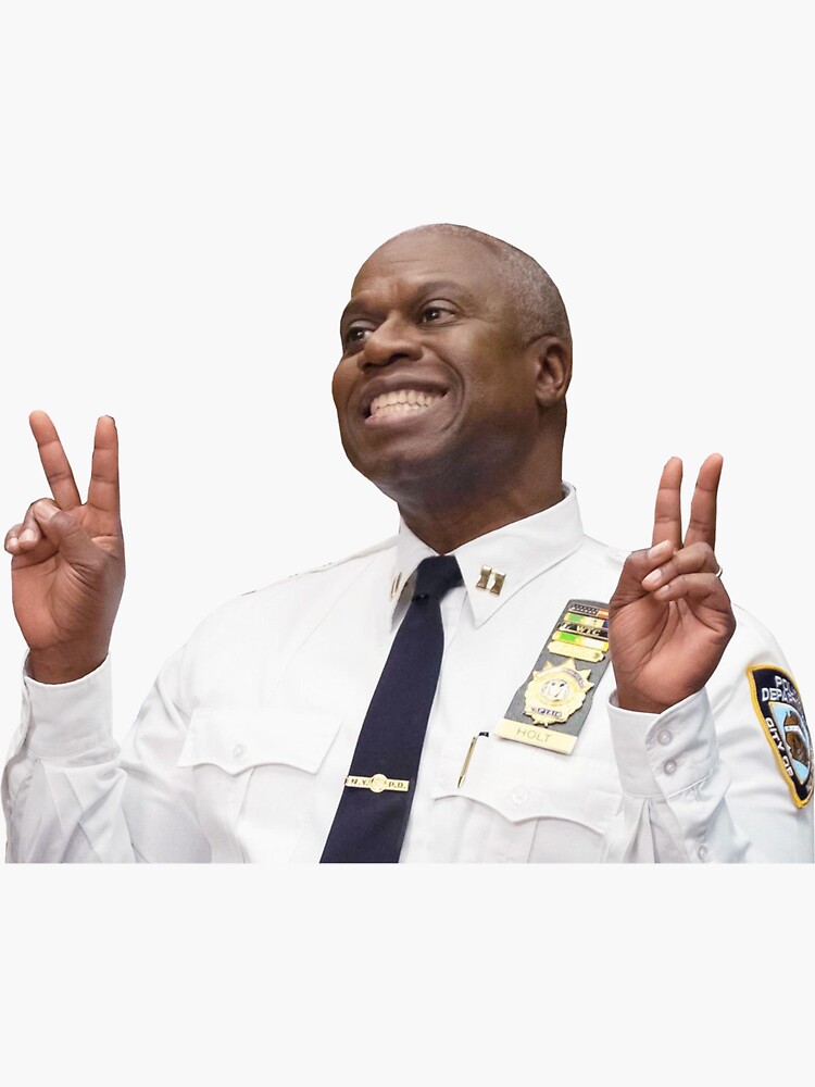 "Captain Holt Pink" Sticker for Sale by vivi8 | Redbubble